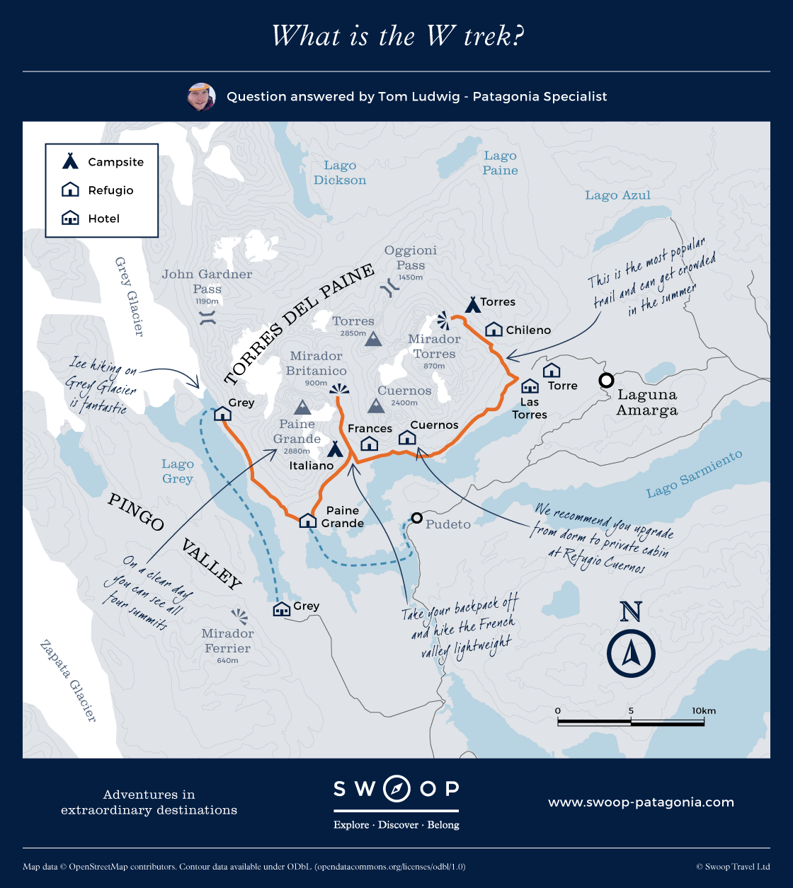 What is the W Trek? | Swoop Patagonia